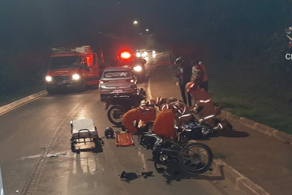 Acidente deixa motociclista gravemente ferido no Riacho Fundo - ACORDA DF